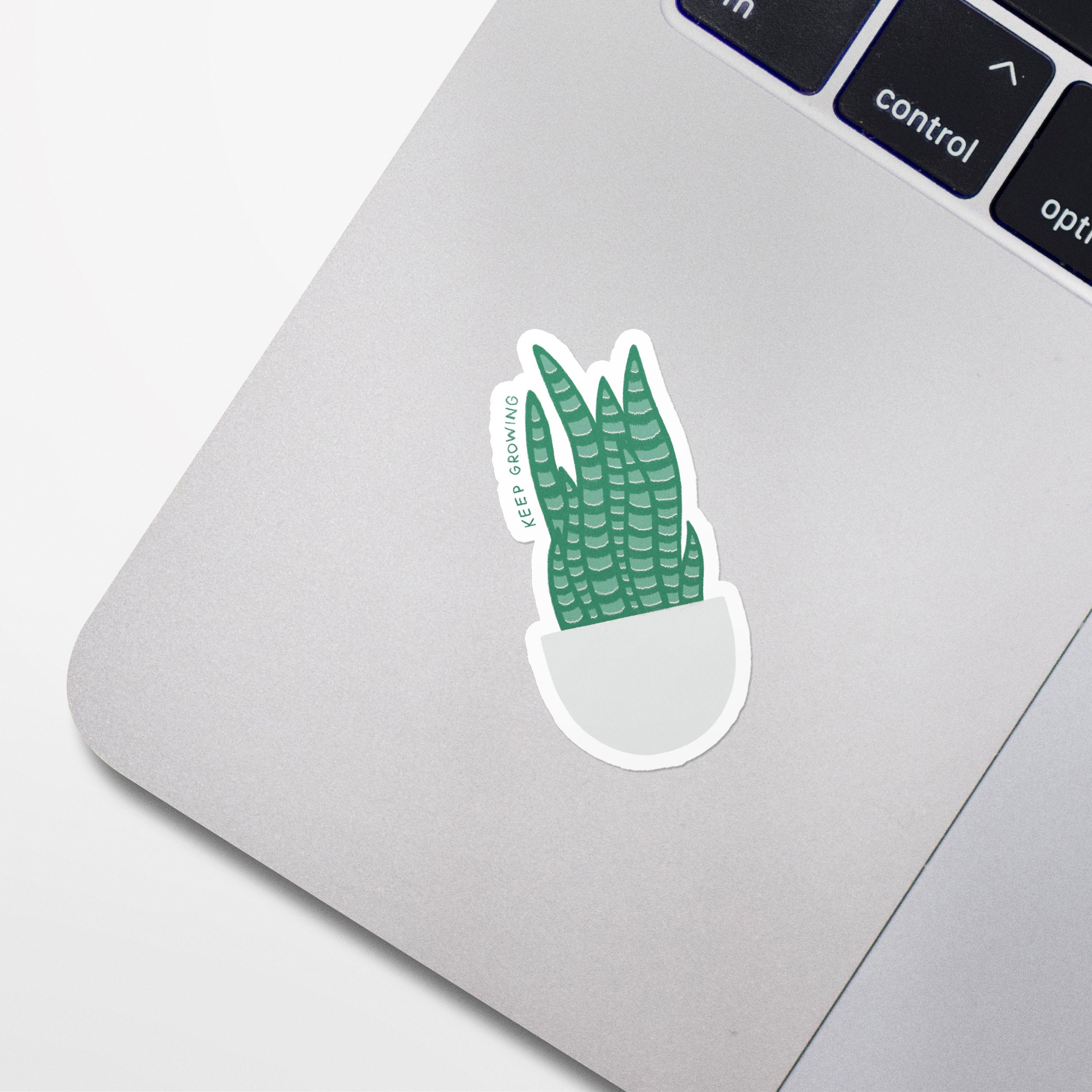 Keep Growing Plant Sticker - Motivational Waterproof Decal for Laptops ...