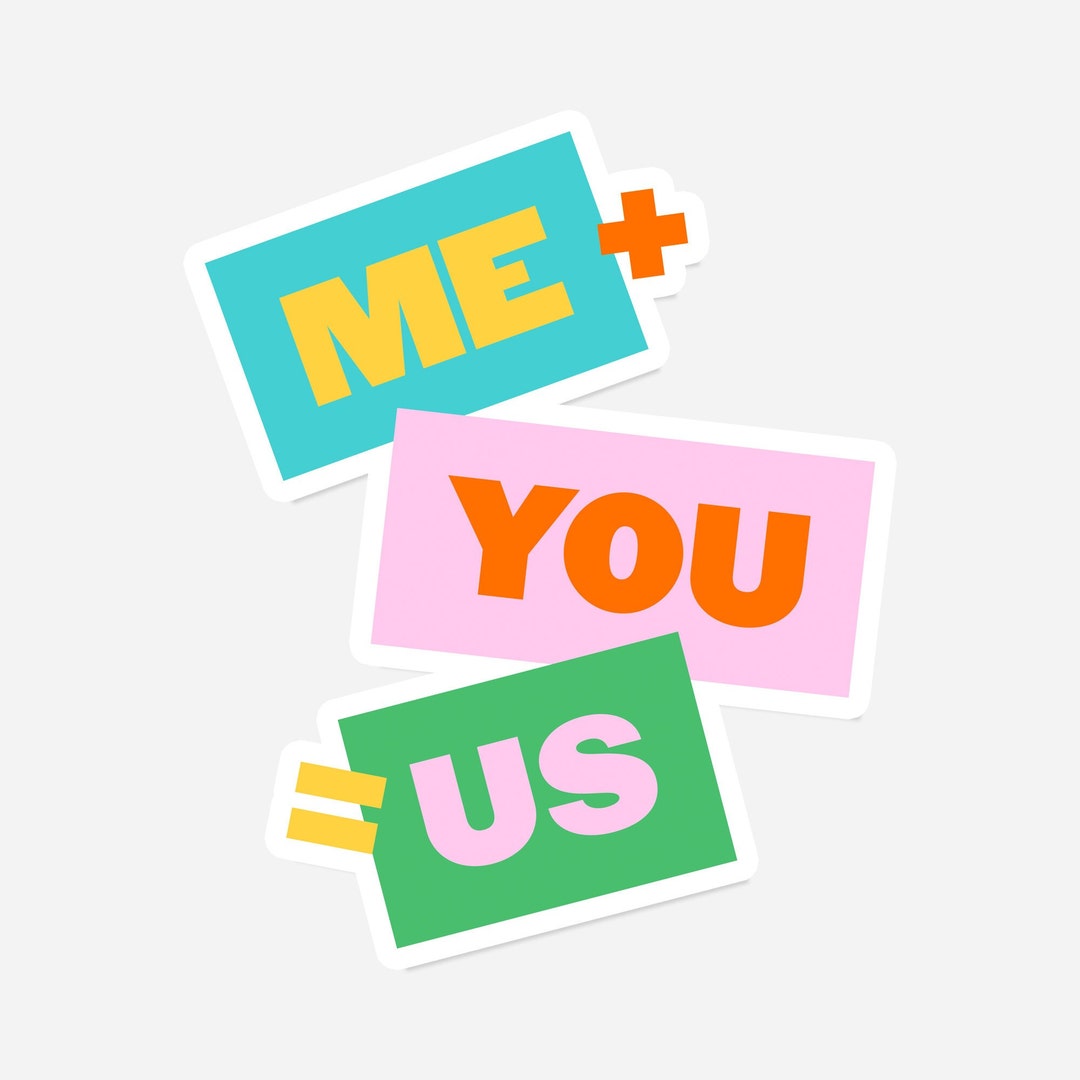 2000s Nostalgia Me + You = Us Sticker, 2gether Inspired Durable Vinyl ...