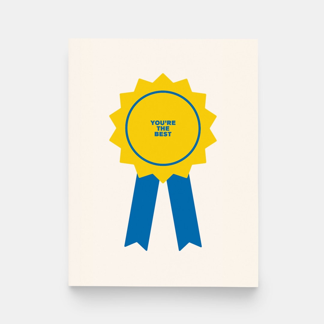 You're the Best Award Ribbon Card - Modern and Colorful Congratulations ...