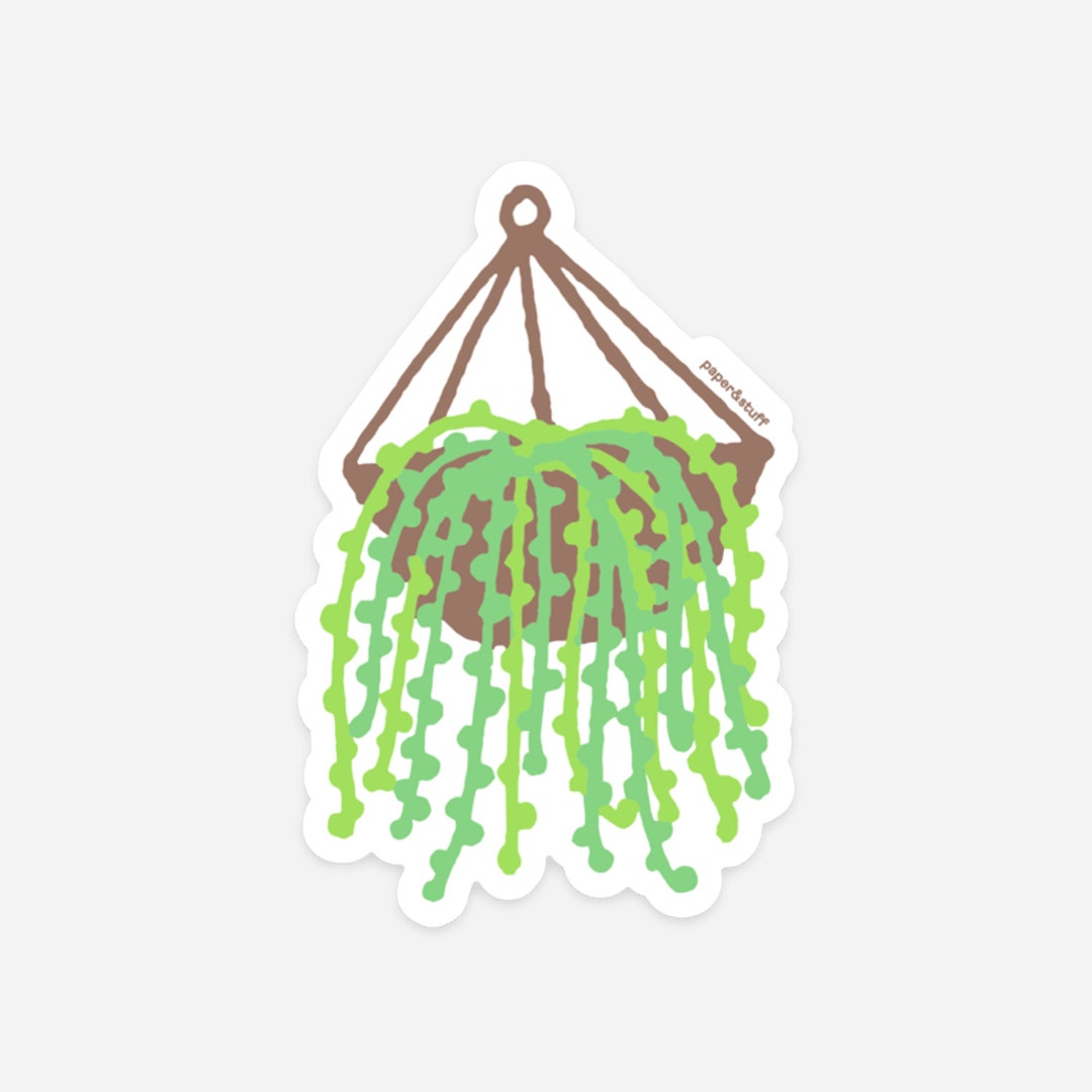 Hanging Plant Sticker, String of Pearls Decal - Perfect for Laptops ...