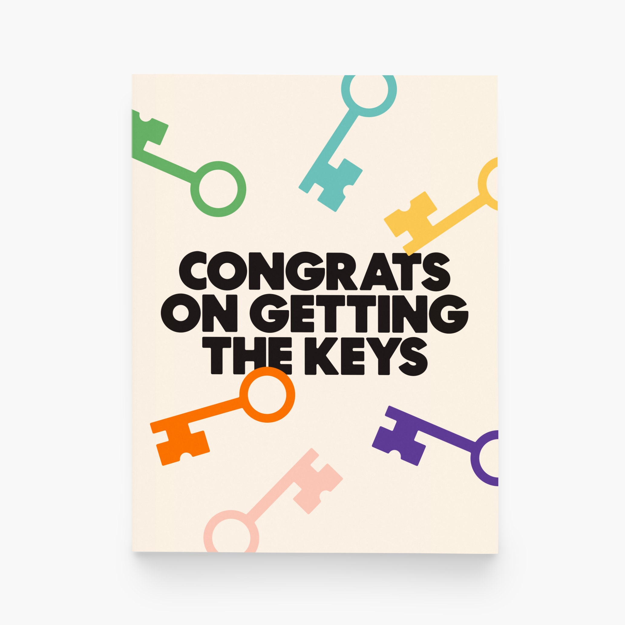 Congratulations on Getting the Keys Greeting Card Colorful and Fun Card ...