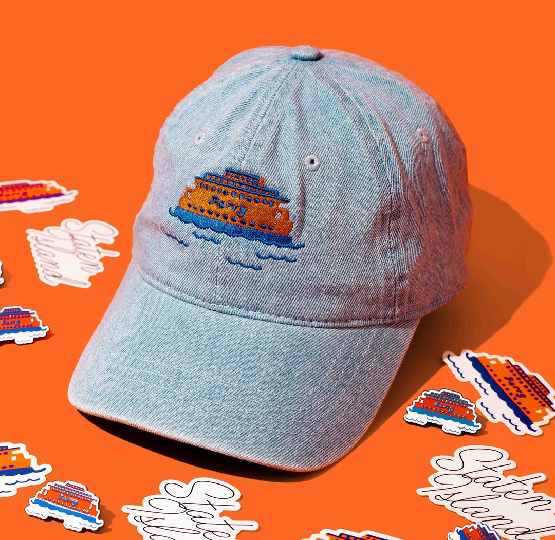 Staten Island Ferry Embroidered Denim Hat - Accessory for Ferry Lovers ...