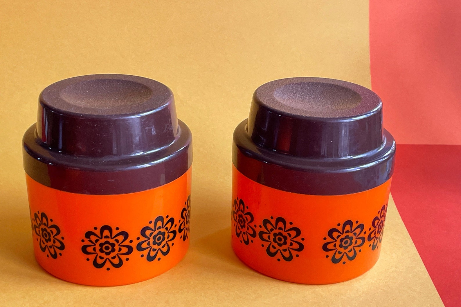 Funky Plastic Kitchen Canister/tin Made in the 70s - Etsy