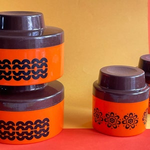 Funky Plastic Kitchen Canister/tin Made in the 70s - Etsy