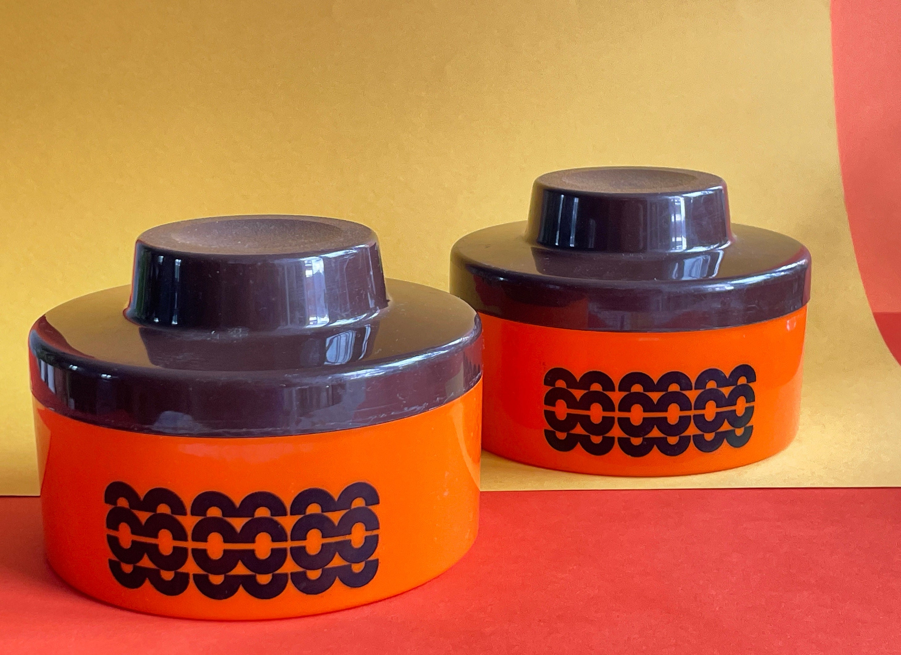 Funky Plastic Kitchen Canister/tin Made in the 70s - Etsy