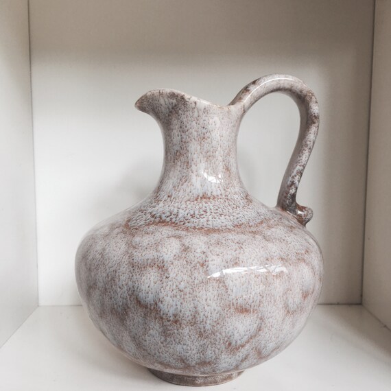 Midcentury 50s Pitcher Vase With Lustrous Glaze by VEB | Etsy