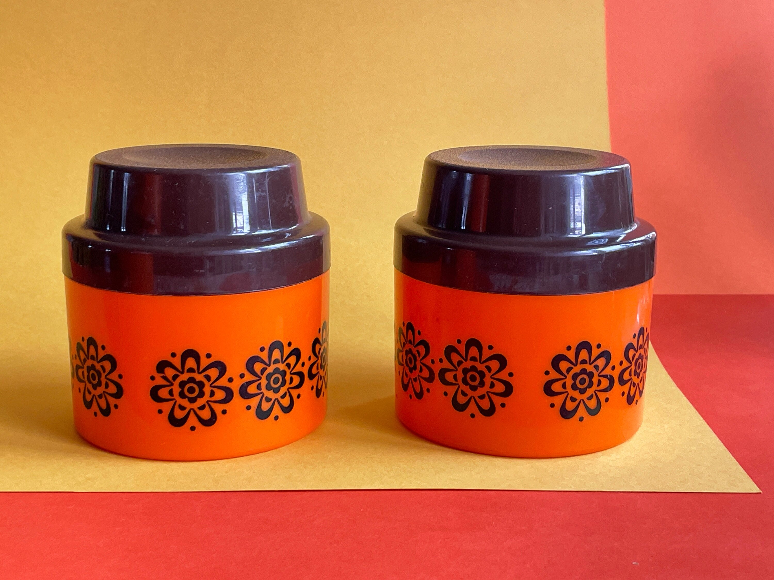 Funky Plastic Kitchen Canister/tin Made in the 70s - Etsy