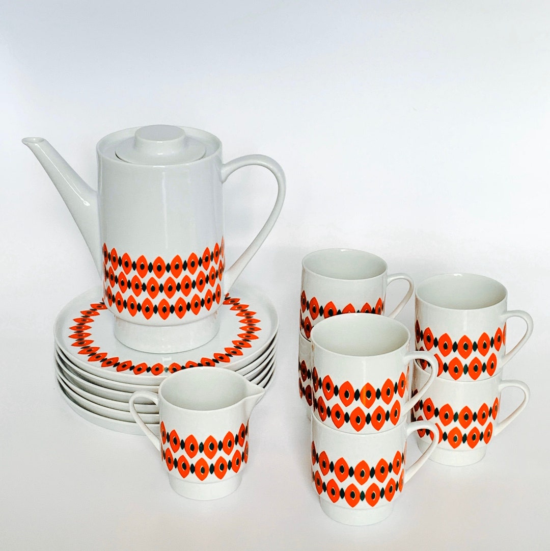Atomic Age Melitta HAMBURG Coffee Set for 6, Made in the 60s in West ...