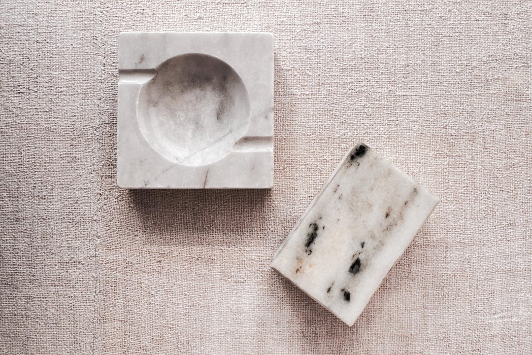 Vintage Marble Cigarette Box and Ashtray Set Timeless Elegance for ...