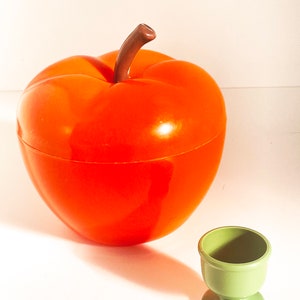 Large Vintage Apple-shaped Plastic Box - Made in Czechoslovakia - 1970s ...