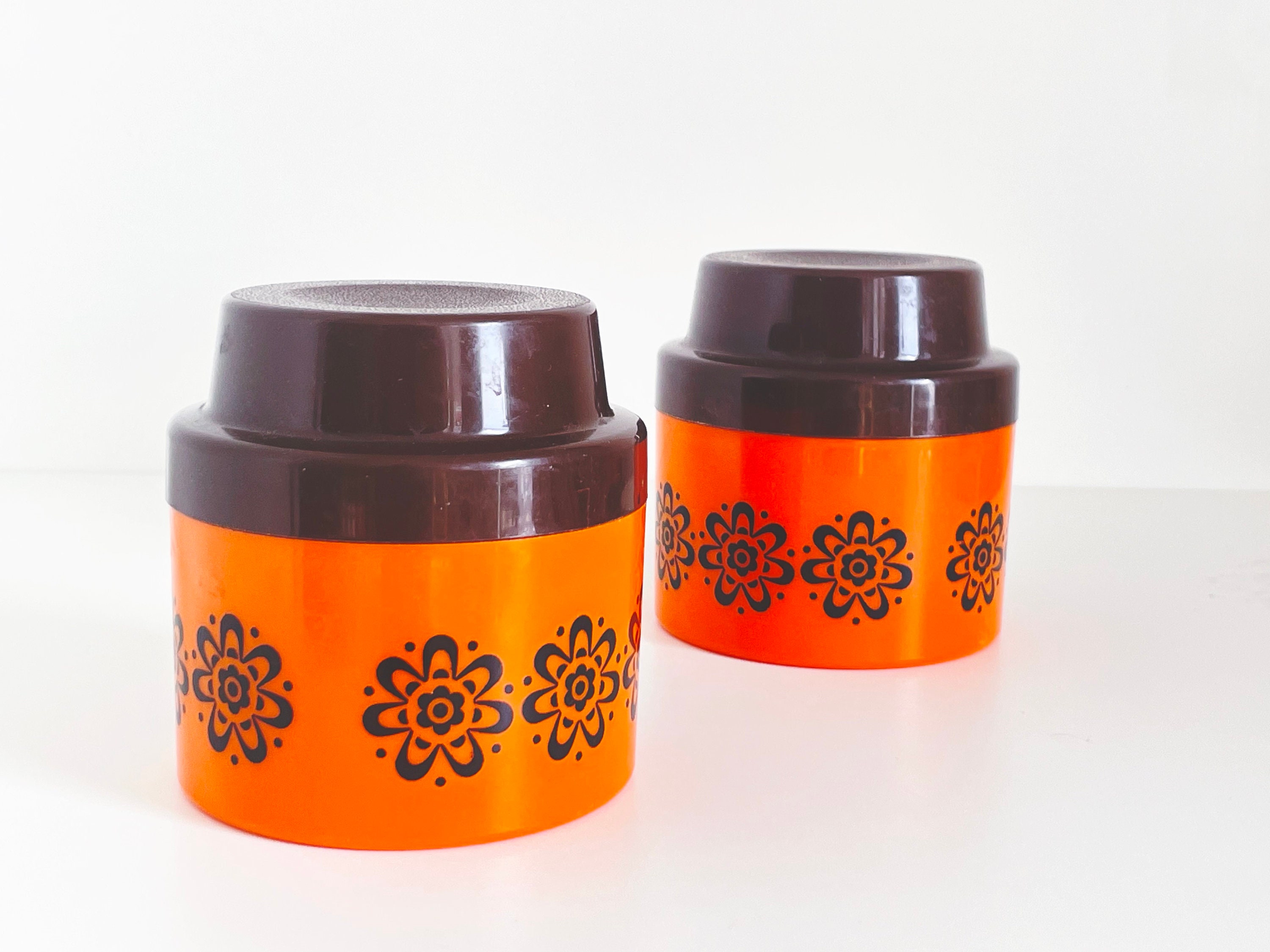 Funky Plastic Kitchen Canister/tin Made in the 70s - Etsy
