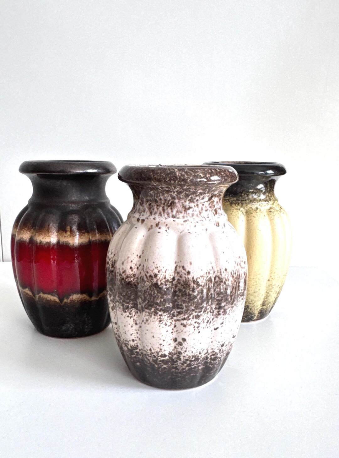 Scheurich Basil Vases: Mid-century Modern West German Pottery Set - Etsy