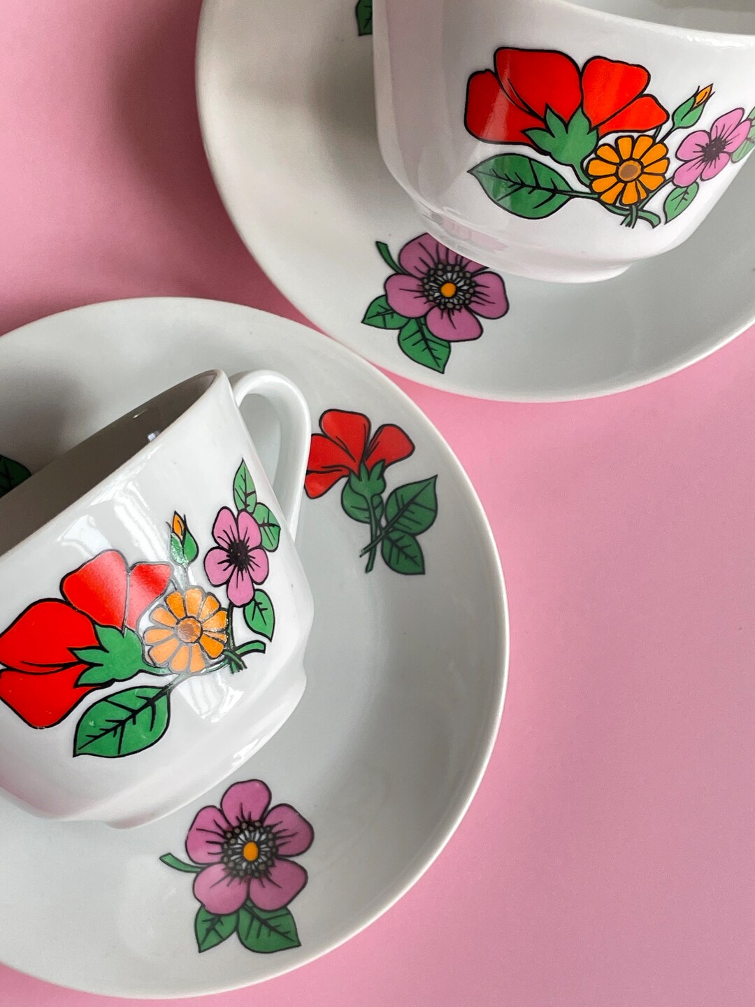 70s Pop Art Porcelain Kahla DDR. Coffee Set for 2 Made in Germany - Etsy