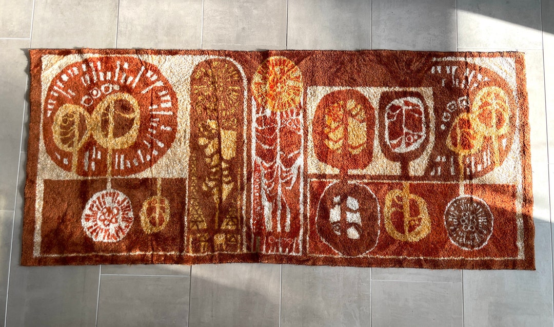 Retro Mid Century Modern Wall Tapestry From the 60s/70s Made in Hungary ...