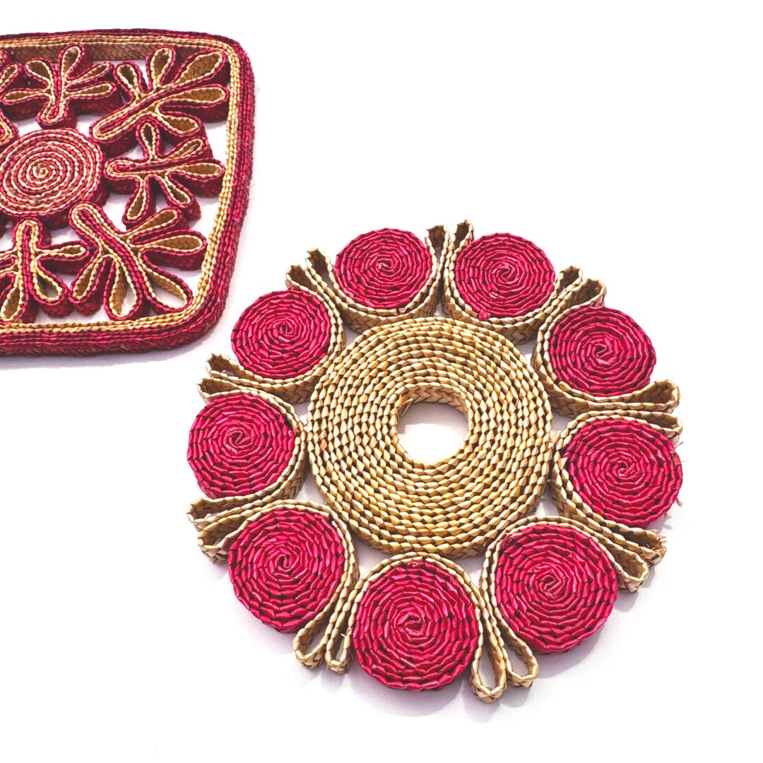 Vintage Strew Table Pot Coasters - Etsy