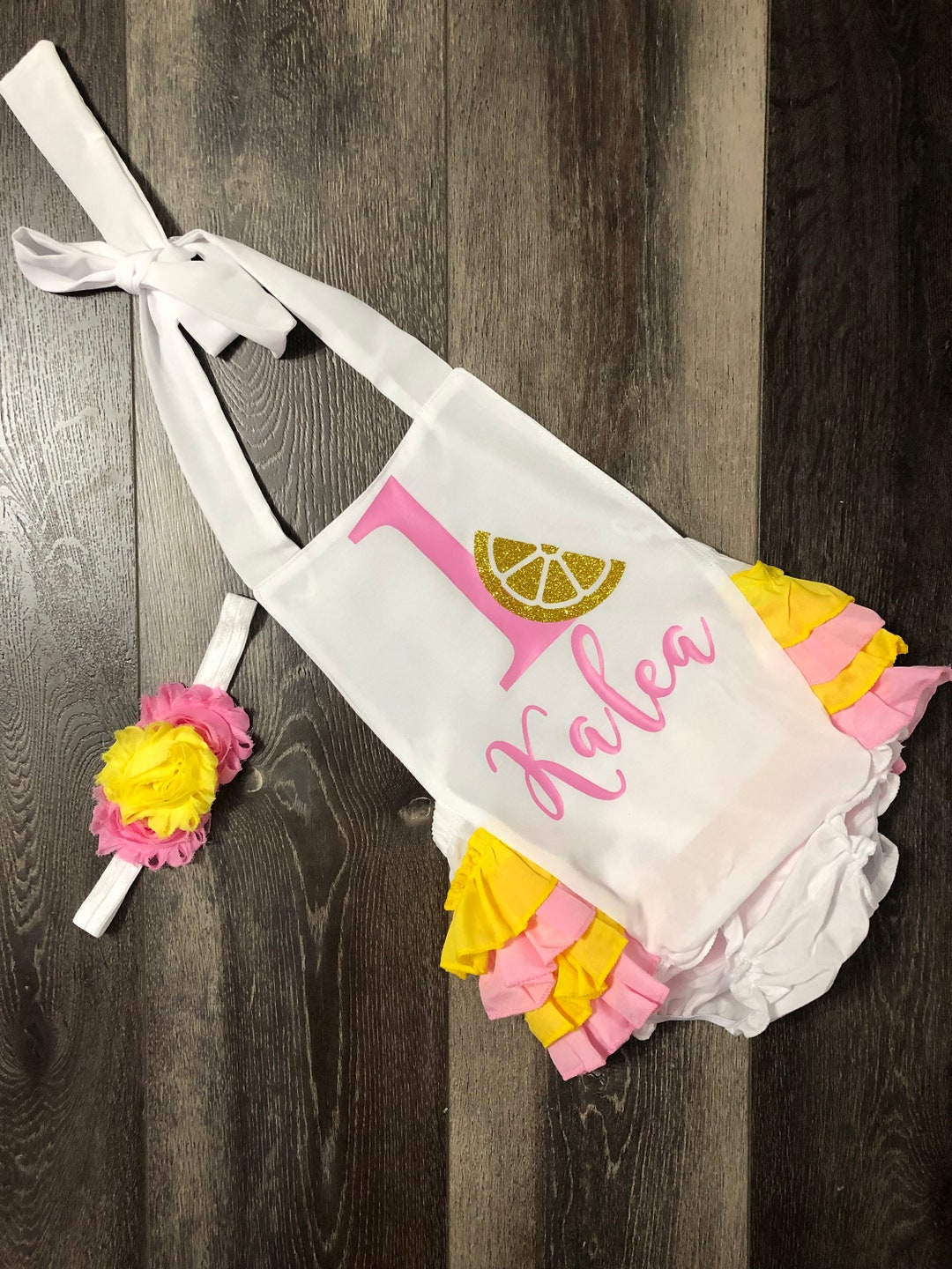 Lemonade Stand 1st Birthday Outfit - Lemonade 1st Birthday Romper ...
