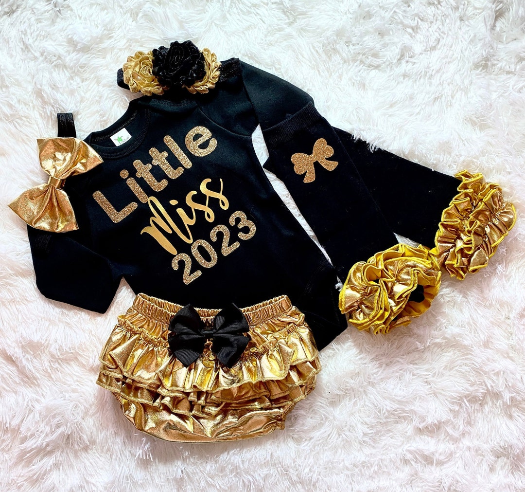 2024 My 1st New Years Baby Girl Outfit Baby Girl New Years Outfit Baby ...