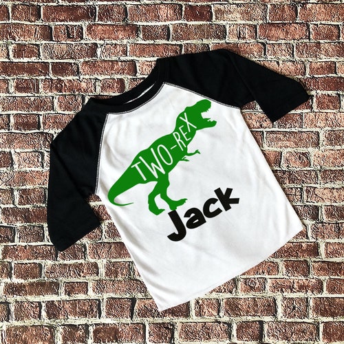 Two Rex Birthday Shirt Custom Dinosaur Birthday Shirt 2nd - Etsy