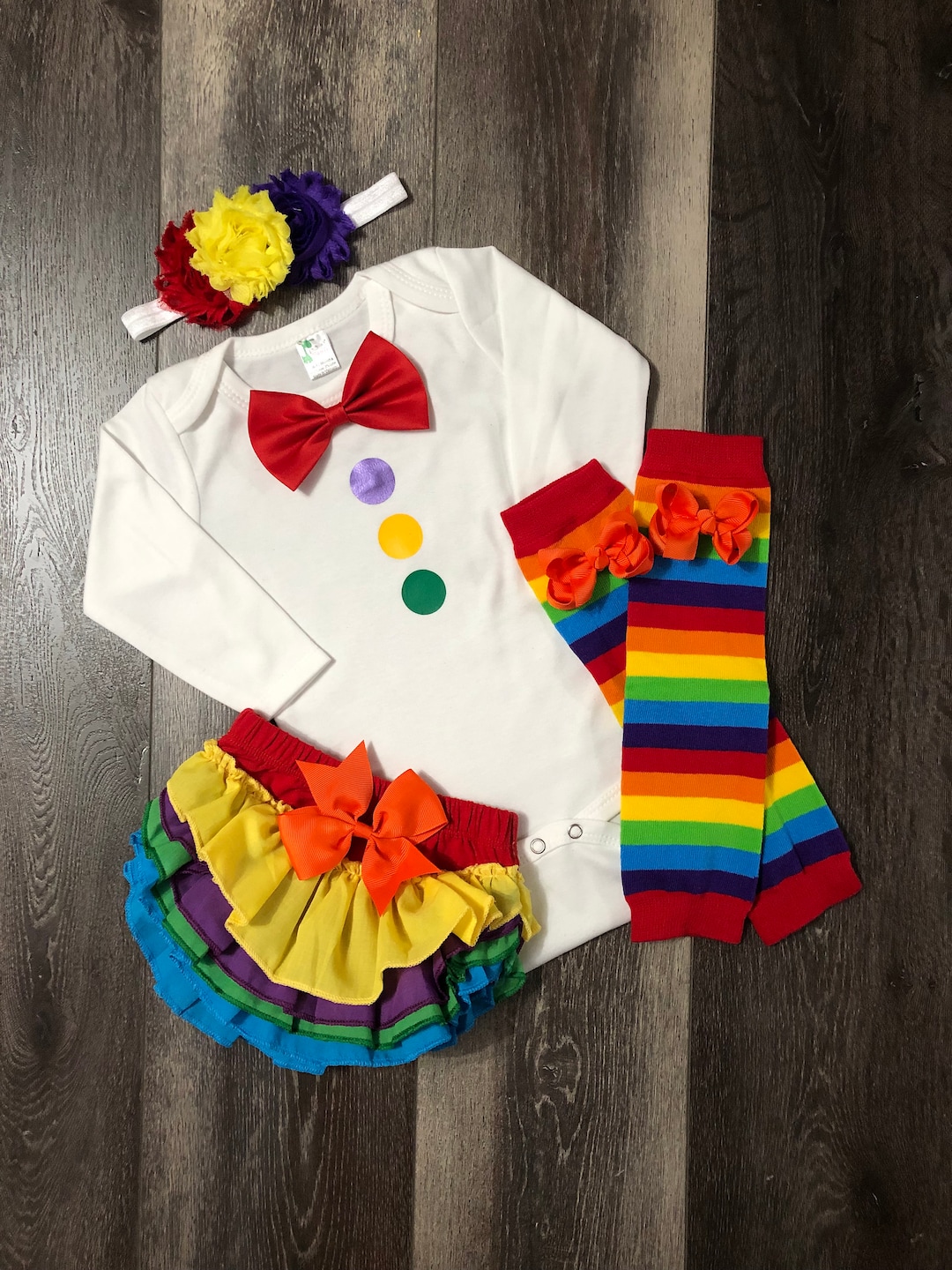 Baby Girl Clown Costume - Baby Girl Clown Outfit - Baby Clown Costume ...