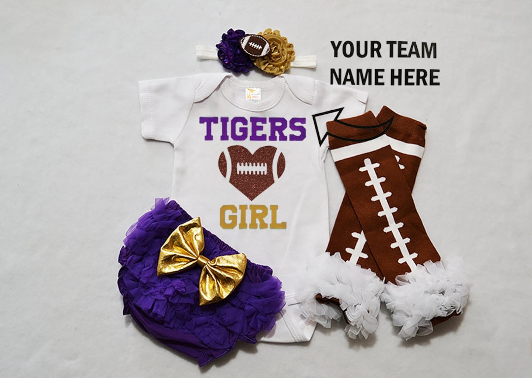 Baby Girls Football Outfit Baby Football Jersey Girls Football Bodysuit ...