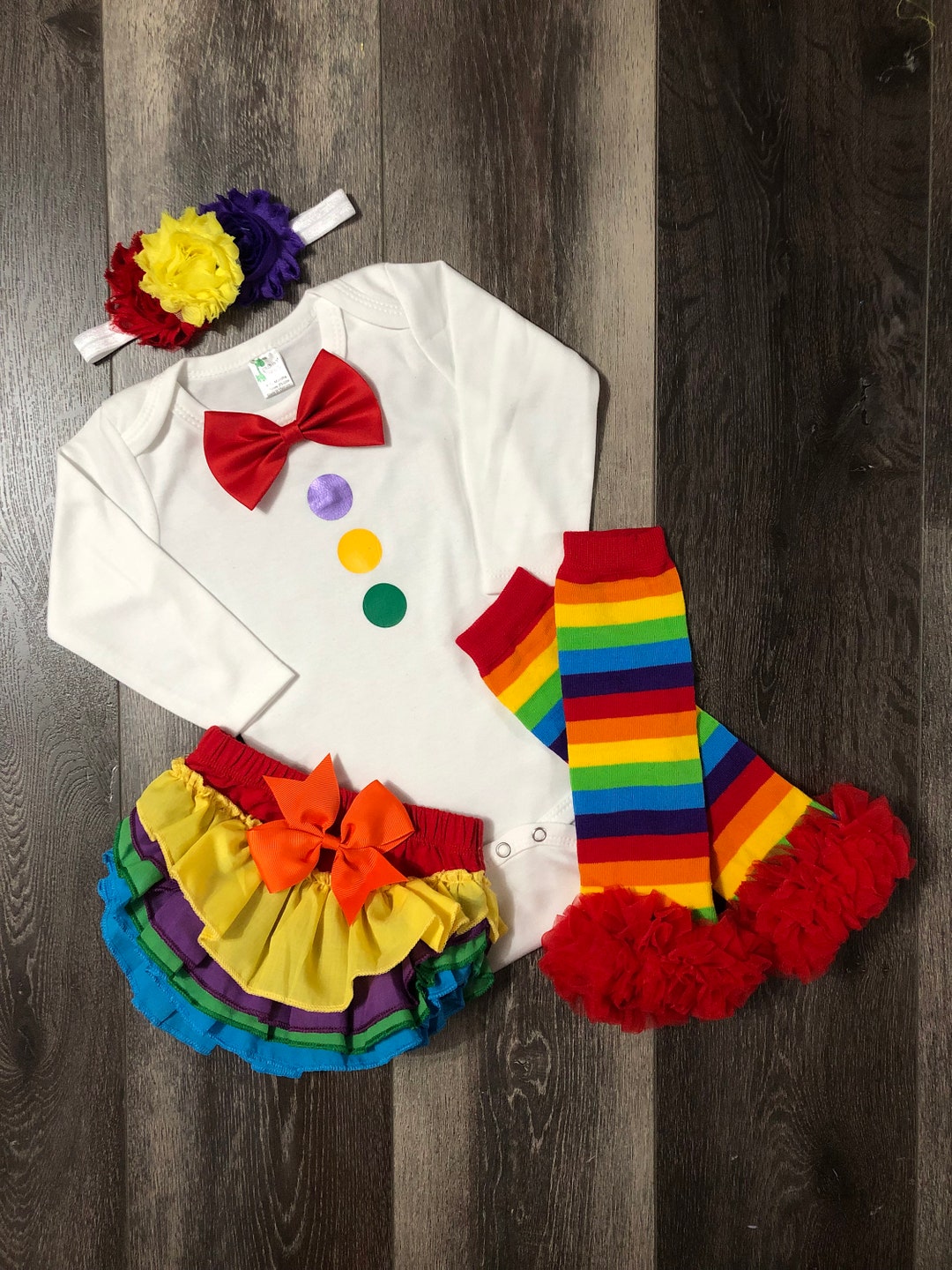Baby Girl Clown Costume - Baby Girl Clown Outfit - Baby Clown Costume ...