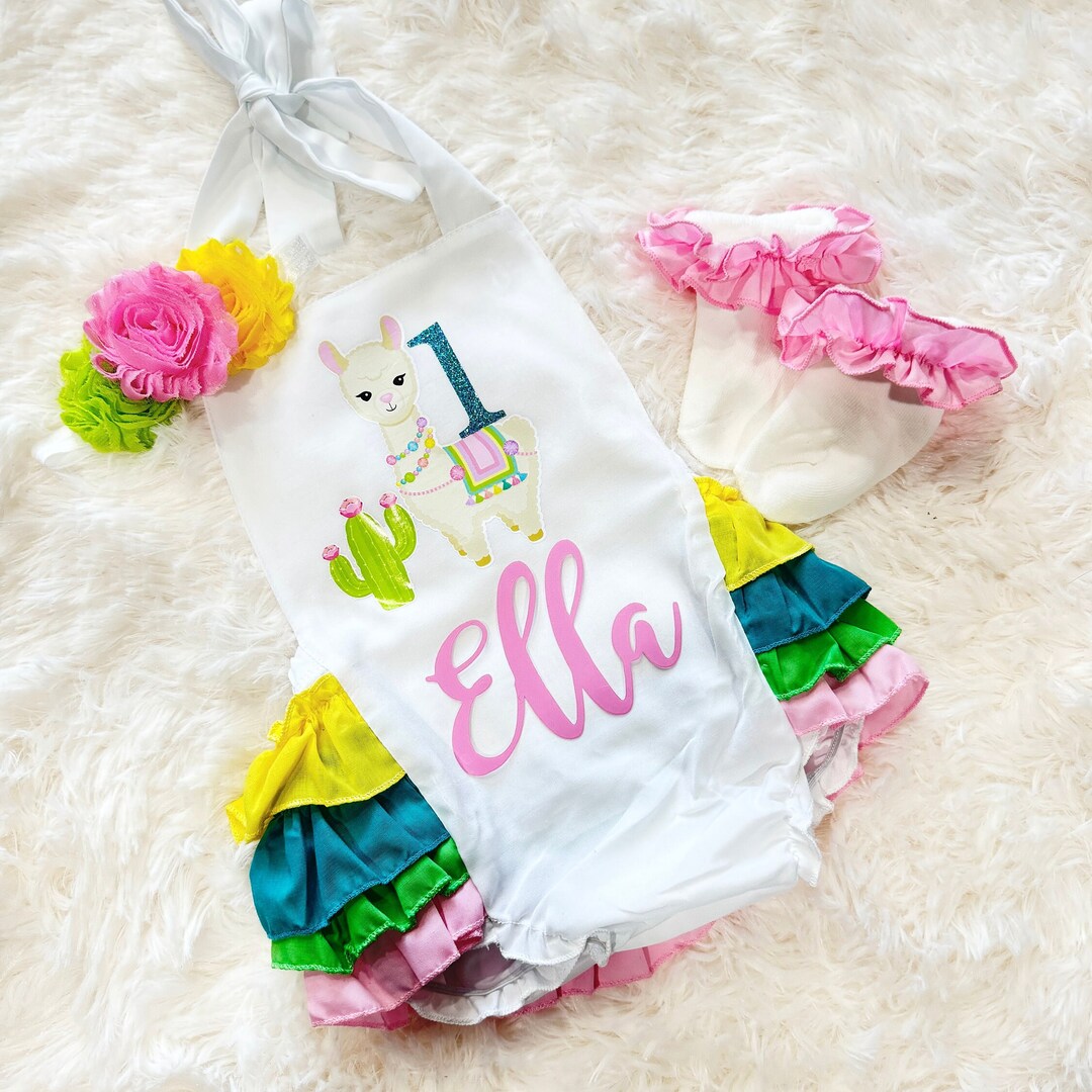 Girls Llama 1st Birthday Outfit -girls Llama First Birthday Outfit ...