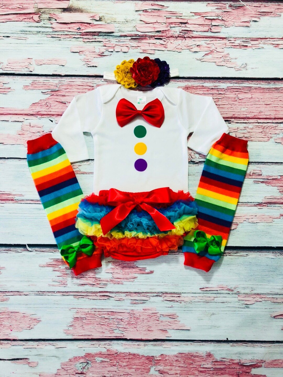Baby Girl Clown Costume - Baby Girl Clown Outfit - Baby Clown Costume ...