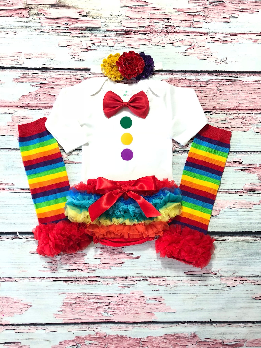 Baby Girl Clown Costume - Baby Girl Clown Outfit - Baby Clown Costume ...