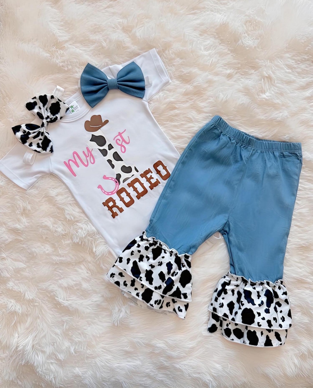 Girls My 1st Rodeo Outfit - Girls My First Rodeo Outfit - Cowgirl 1st ...