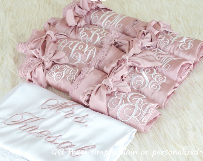 Bridesmaid Robes, Navy Robes, Flower Girl Robes, Personalized ...