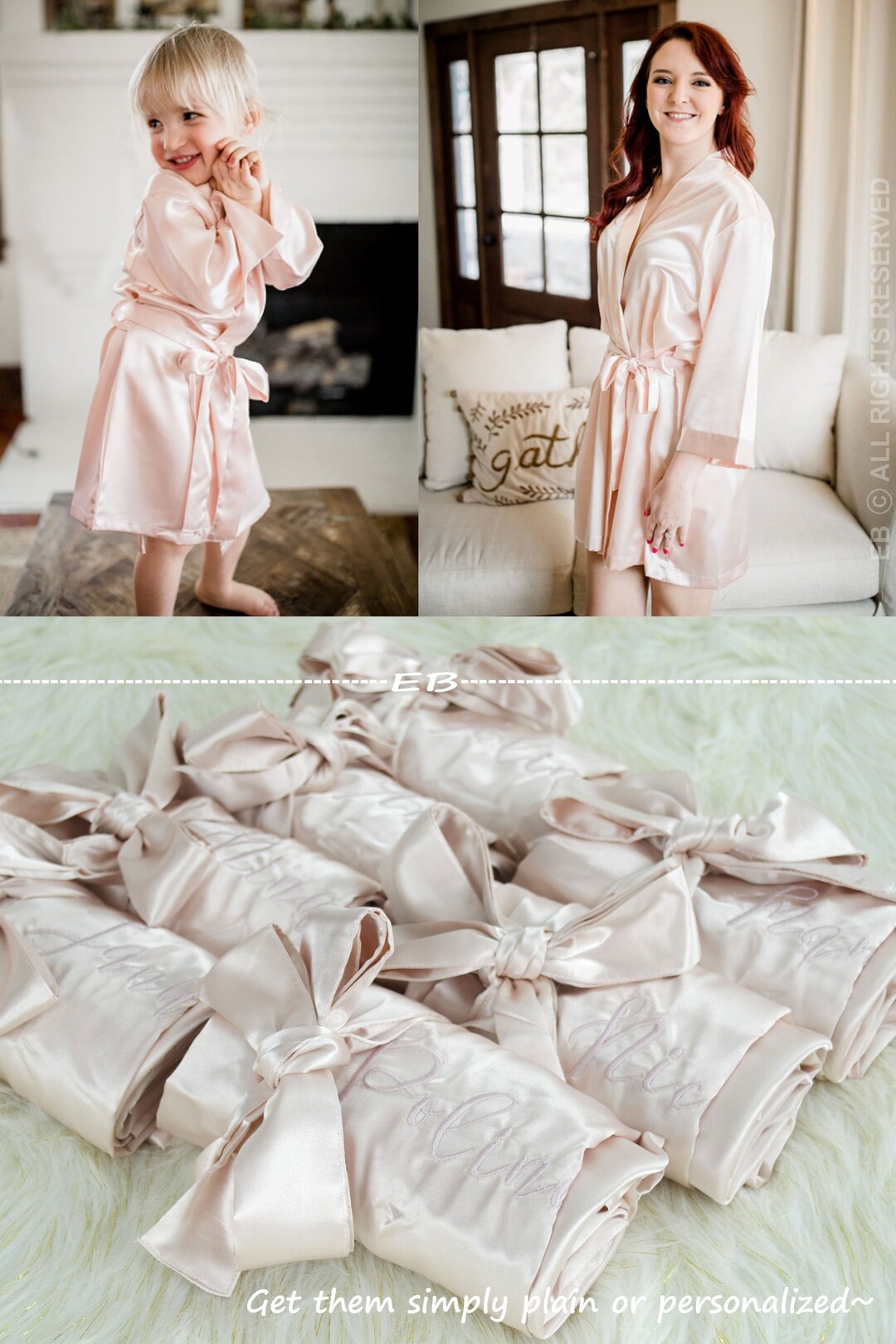 Set of 13 Satin Robes Flower Girl Robes Slumber Party Robes - Etsy