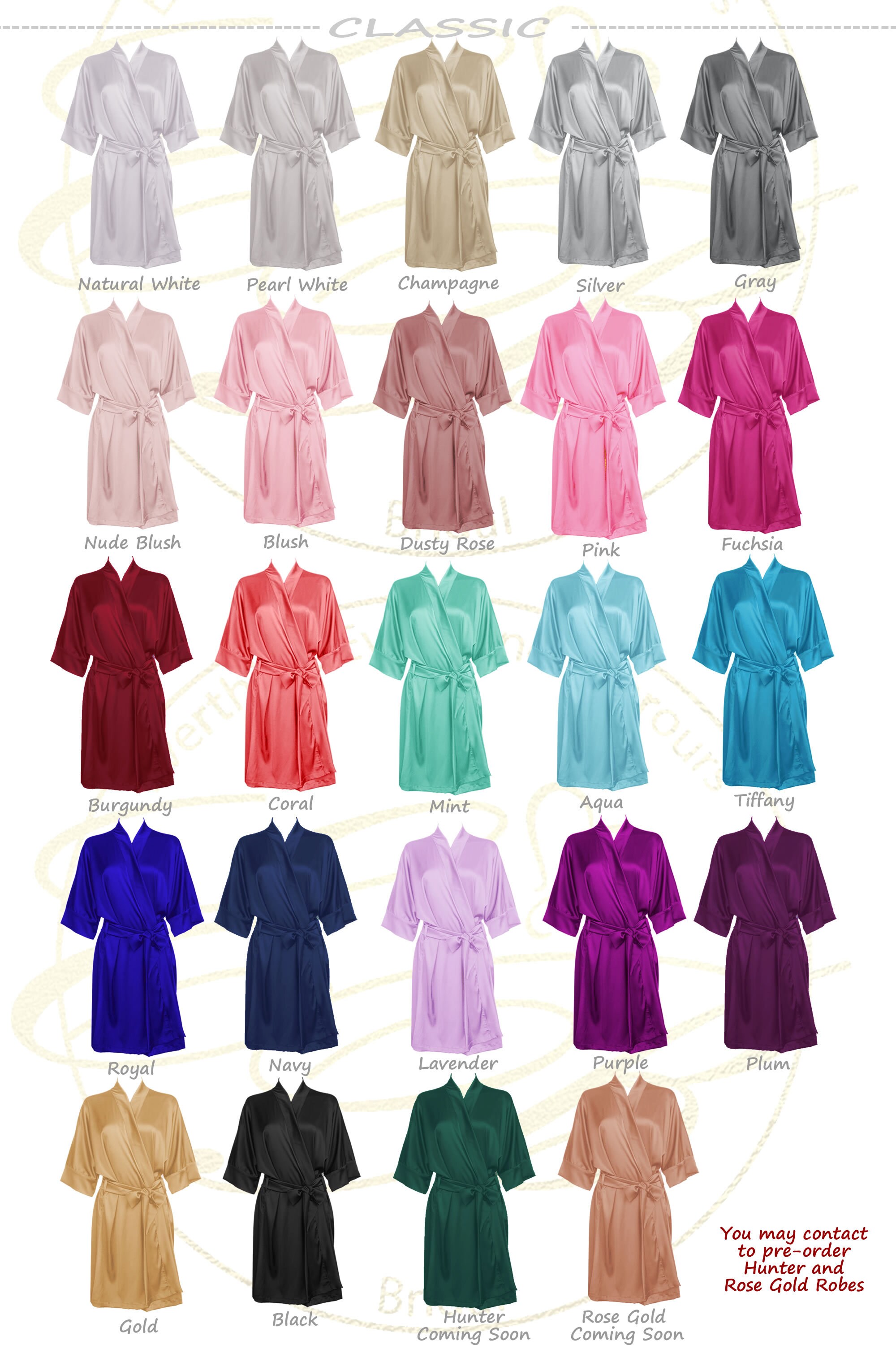 Purple satin robes set of 6 monogrammed robes bridesmaid | Etsy