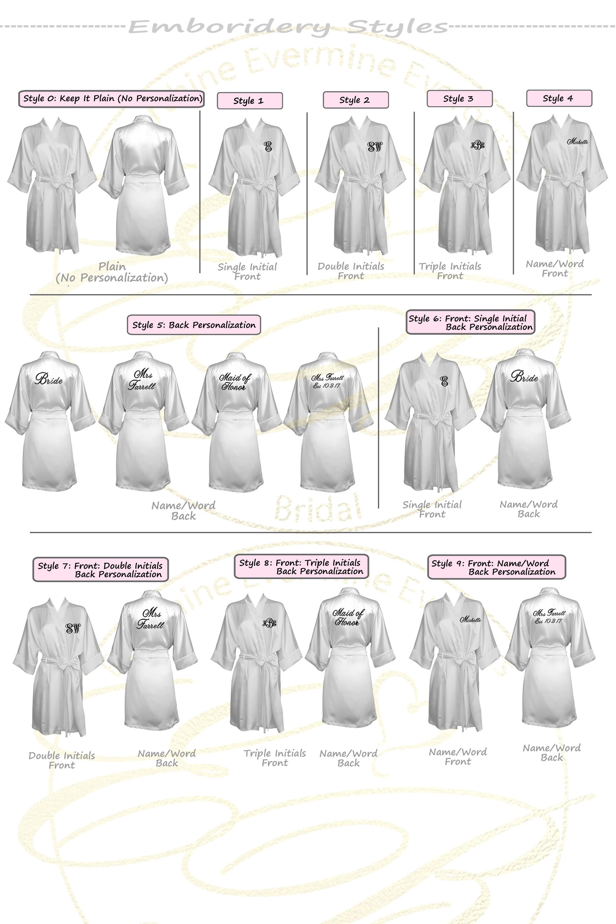 Purple satin robes set of 6 monogrammed robes bridesmaid | Etsy