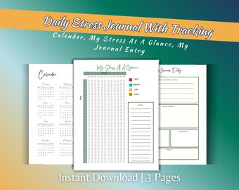 Stress Relief Printables Stress Management Worksheets Self Care Journal ...
