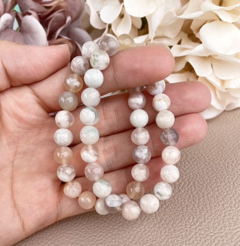 Sakura Agate Cherry Blossom Agate 8mm Beads Bew Beginnings - Etsy