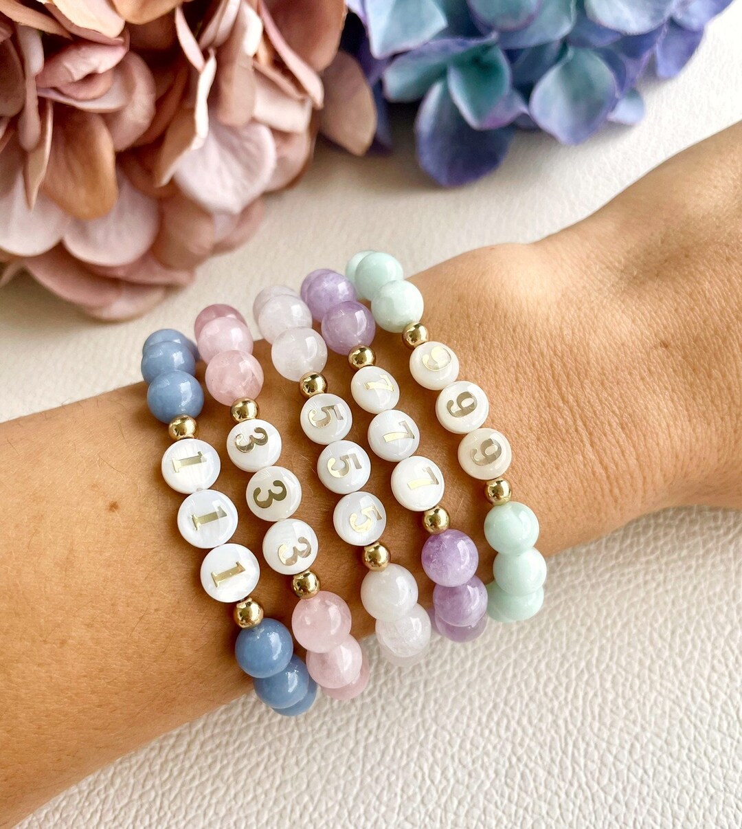 Angel Number Bracelet, Gemstone Bracelet, Angel Number Jewellery ...