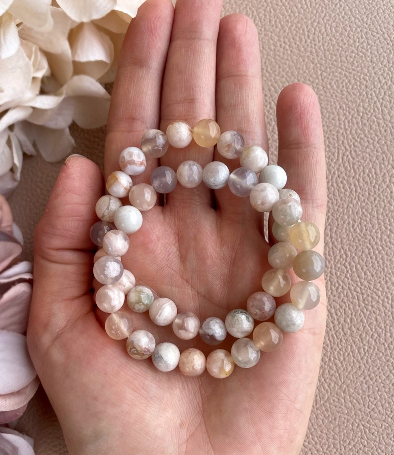 Sakura Agate Cherry Blossom Agate 8mm Beads Bew Beginnings - Etsy