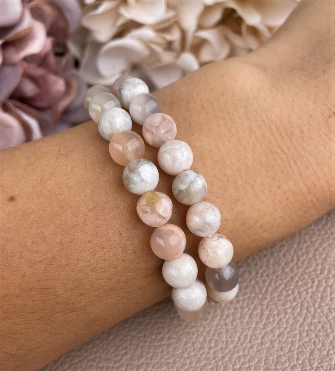 Sakura Agate Cherry Blossom Agate 8mm Beads Bew Beginnings - Etsy