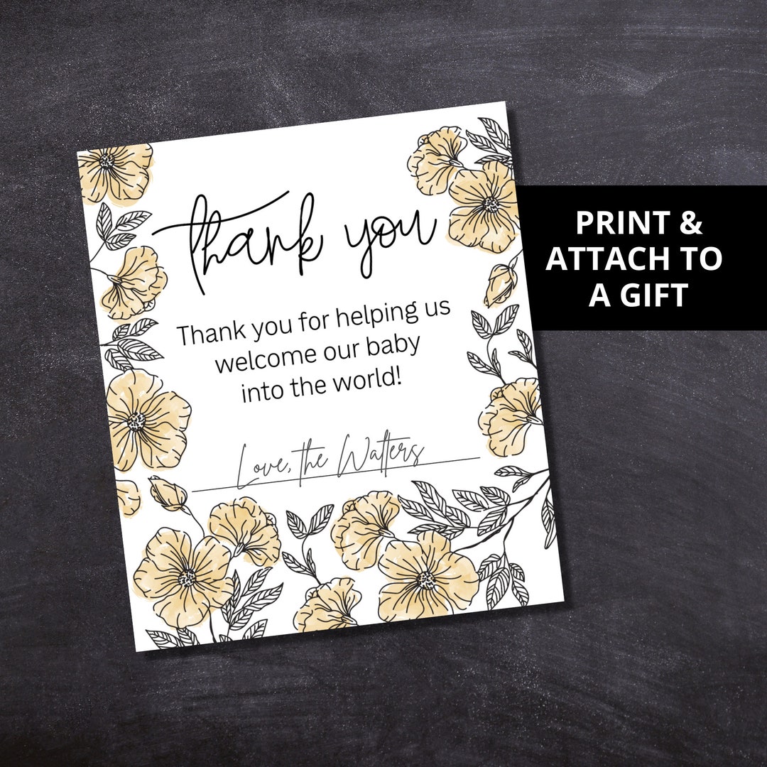 Labor and Delivery Nurse Printable Thank You Tag Midwife Gift L&D Doula ...