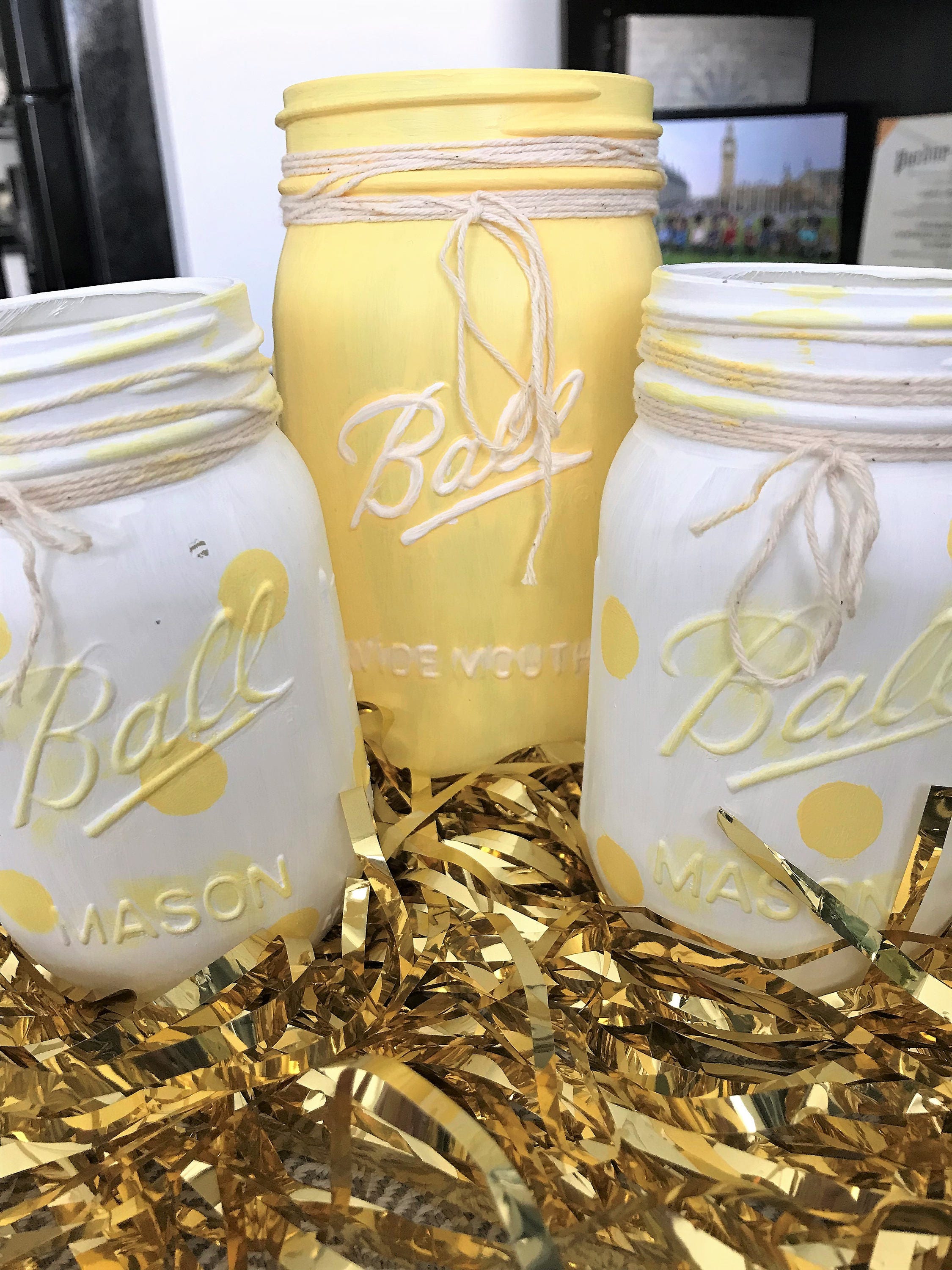 3-piece Summer Ball Jar Set - Etsy
