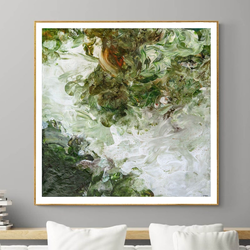 Green Abstract Art - Etsy