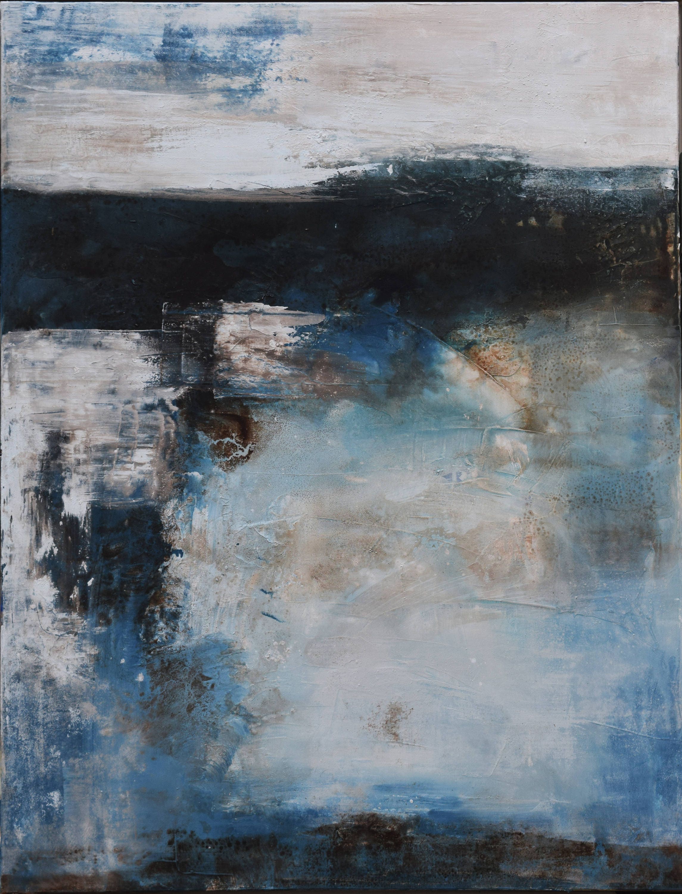 Abstract Blue Acrylic Painting Set, Modern Wall Art (35x47 Inch) - Etsy