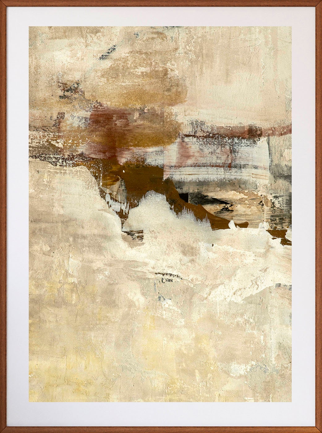 Modern Simple Earth Tone Wall Art, Earth Tones Abstract Painting ...