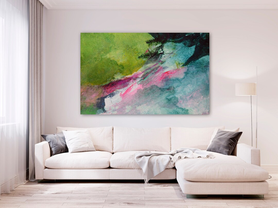 Huge Wall Art, Light Abstract Painting, Bright Vivid and Colorful ...