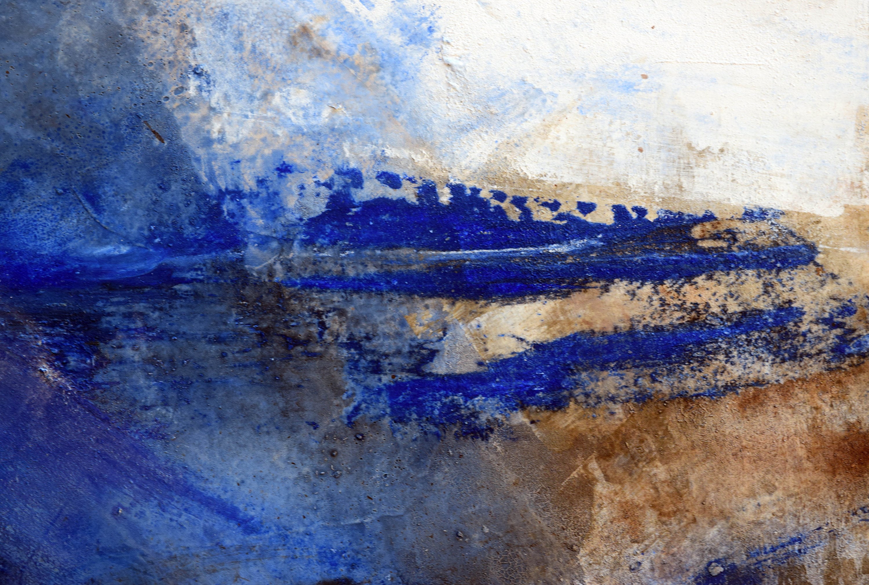 Cuadros Azules.Cuadros Abstractos.Cuadros Modernos.Acrílico sobre ...
