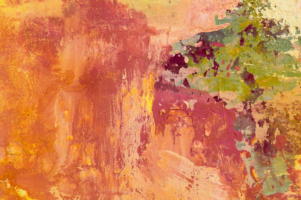 Burnt Orange Art, Burnt Orange Abstract Painting on Canvas, Large Wall ...