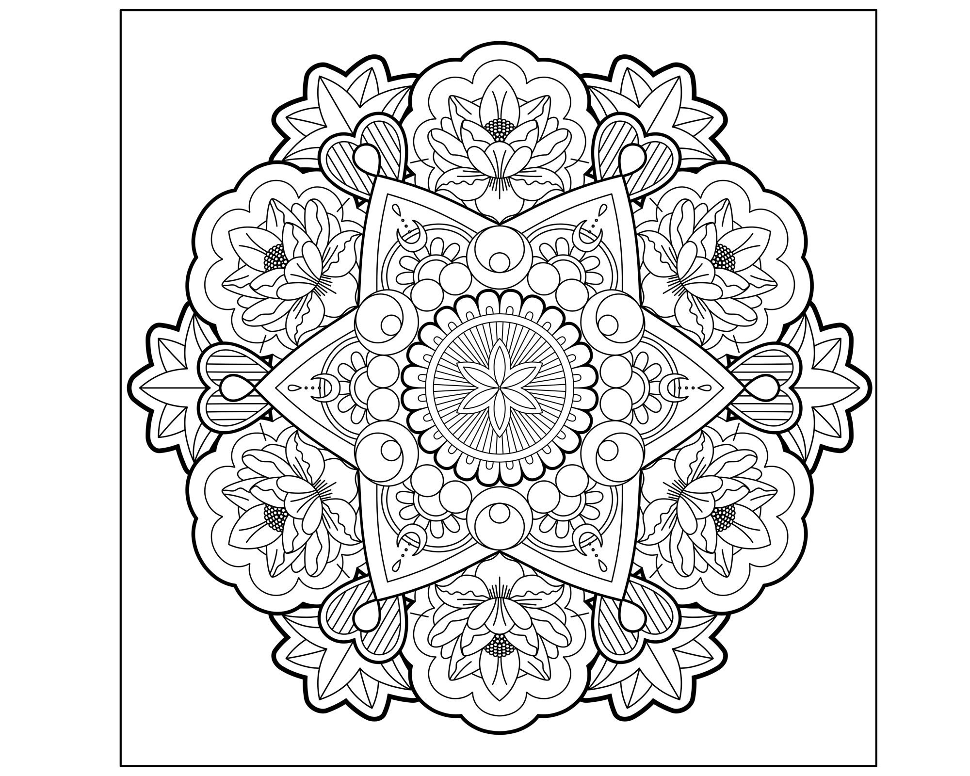Mandala To Download In Pdf 2 Mandalas Adult Coloring Pages