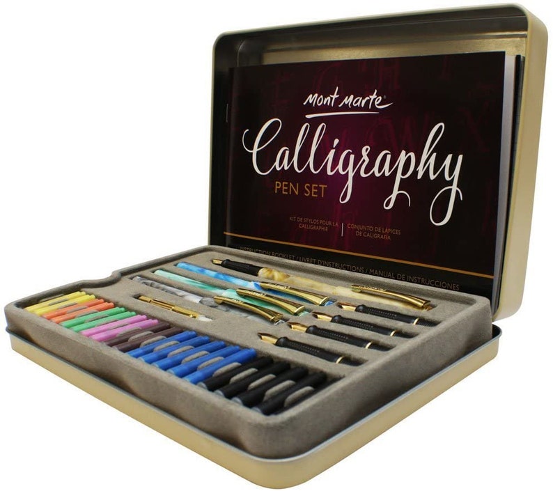 Calligraphy Set 33 Piece Includes Calligraphy Pens Etsy Calligraphy Set 33 Piece Includes Calligraphy Pens Etsy