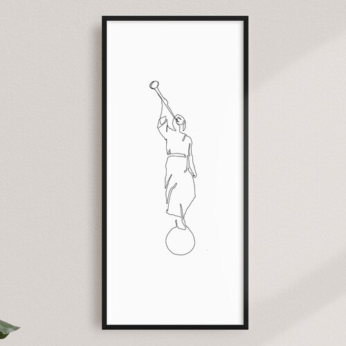 Angel Moroni 7 X 15 LDS Temple Modern LDS Art - Etsy