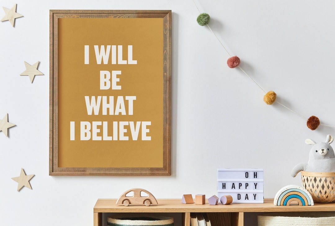 I Will Be What I Believe LDS Primary Song Kids Art Print Modern and ...